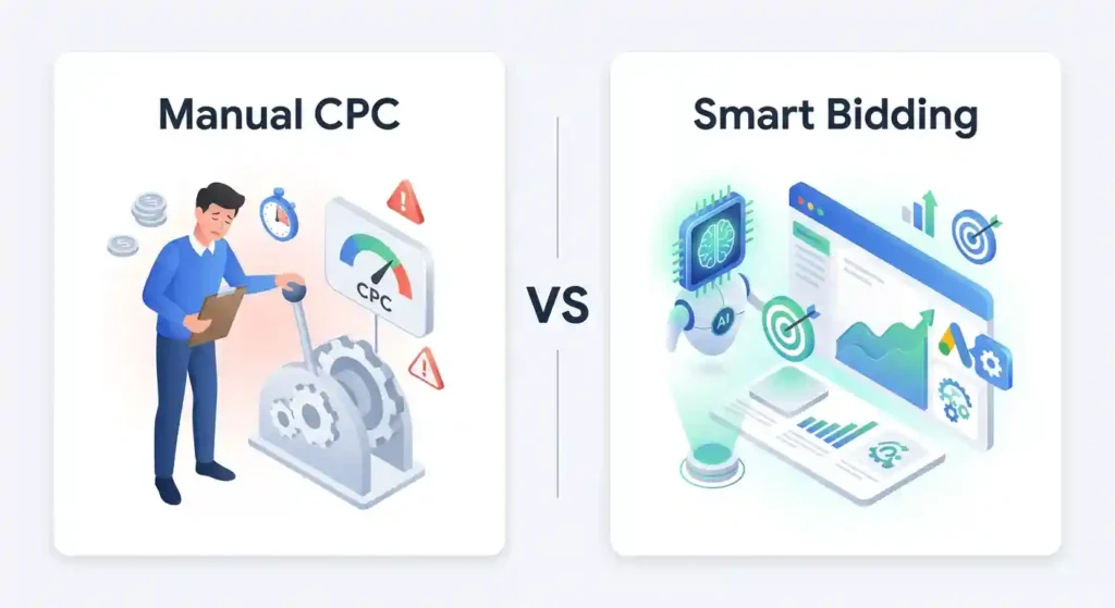 Manual CPC vs Smart Bidding: Which Should You Use? - faazizpro.com